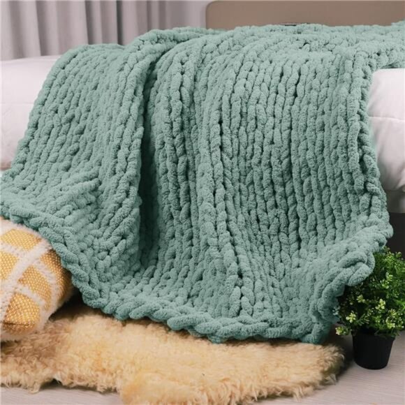 Bedding | Throw Blanket 5 X 60 100 Hand Made Large Loop Yarn Soft ...